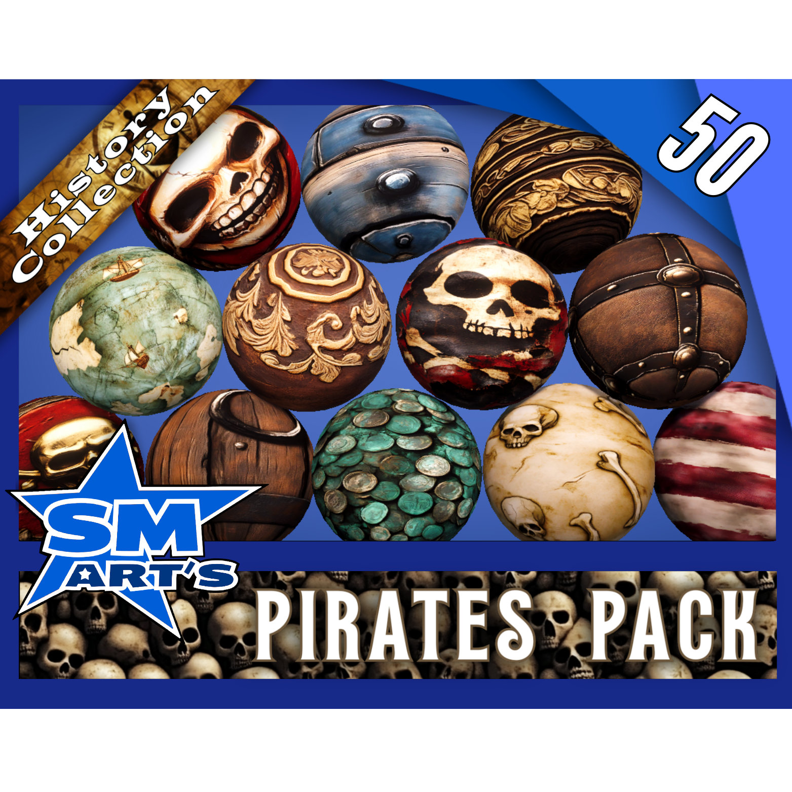 Pirates Texture Pack – 50 High-Quality Stylized Materials by SM ART'S