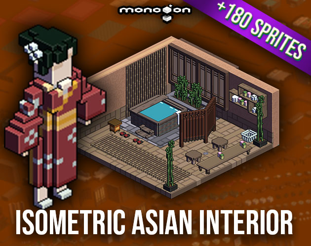 Isometric Asian Interior by monogon