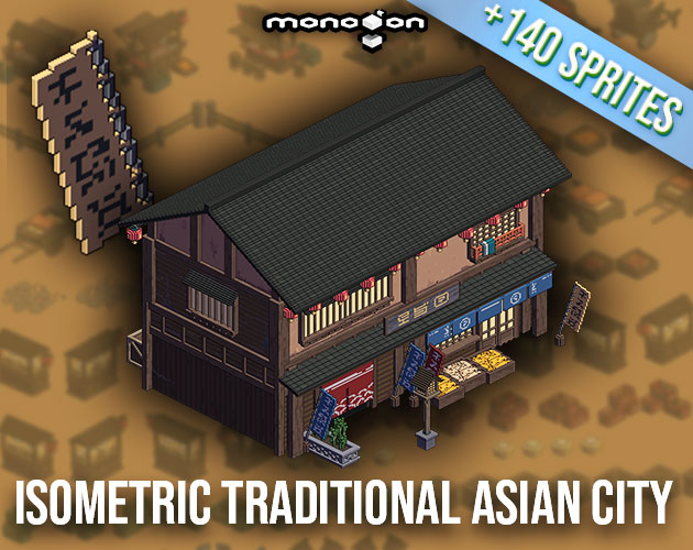 Isometric Asian City by monogon