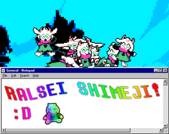 [Shimeji] Ralsei (hatless) by honeybomb