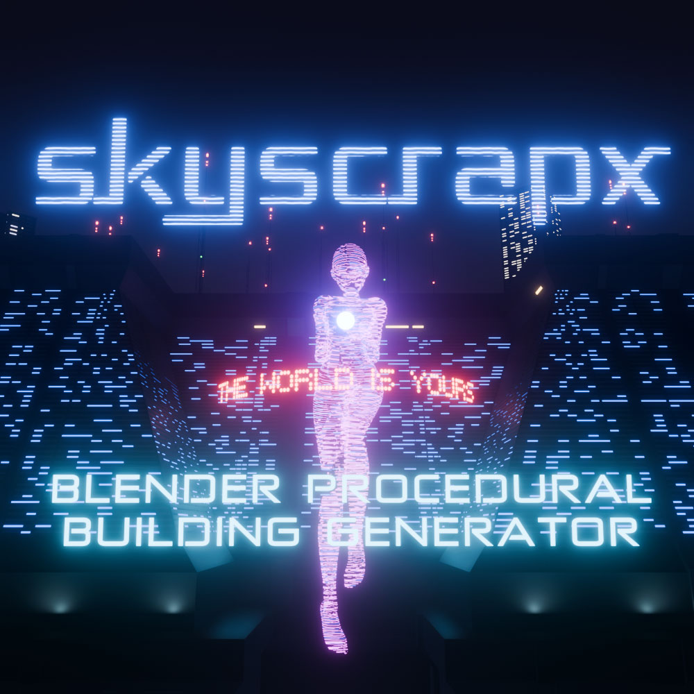 SkyscrapX - Blender Procedural Building Generator Addon by BaoGames
