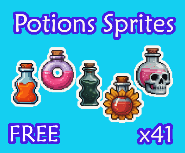 Potions Pixel Art Mega Pack - FREE x41 by DokiStarDoki
