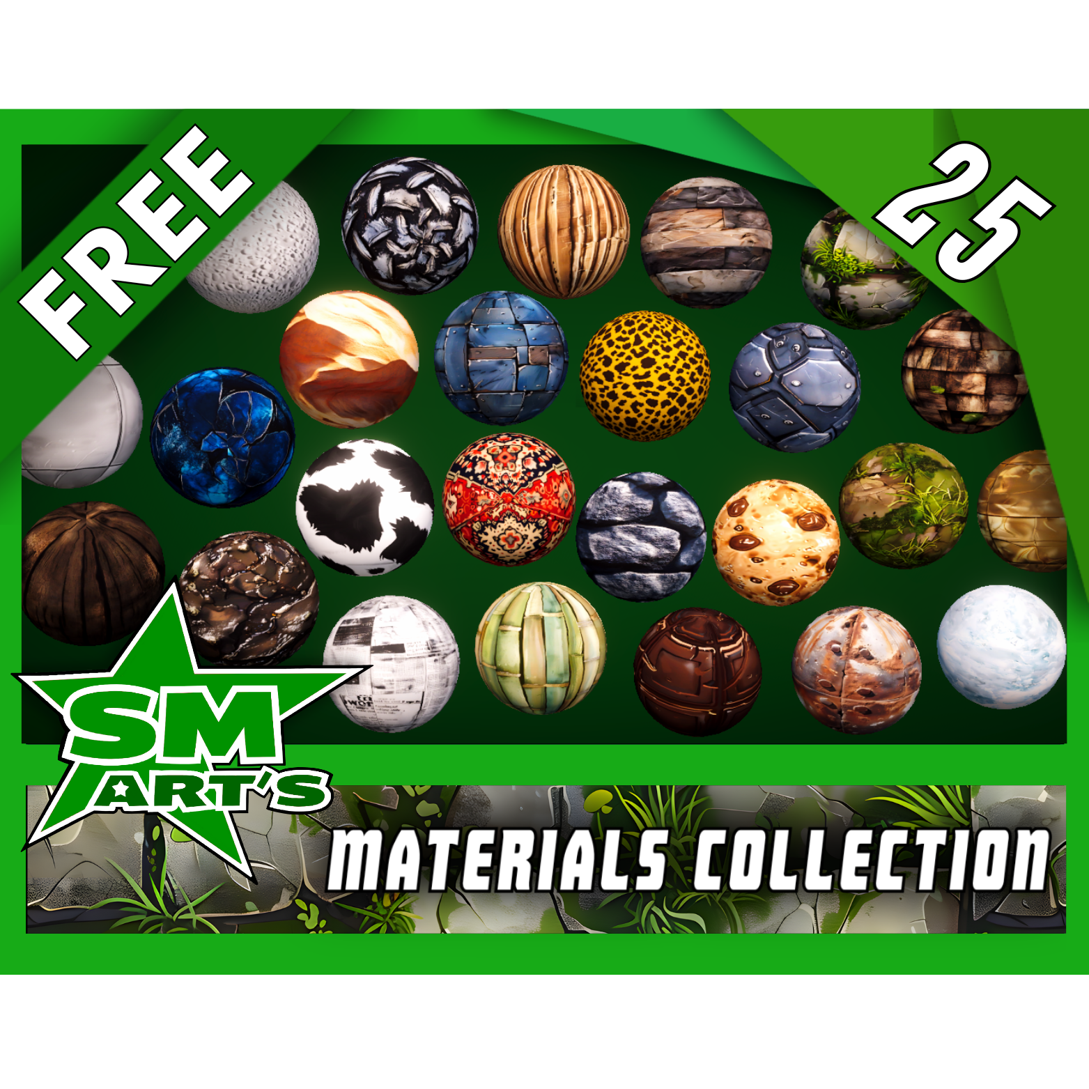 Materials Texture Pack – 25 Free High-Quality Stylized Materials by SM ...