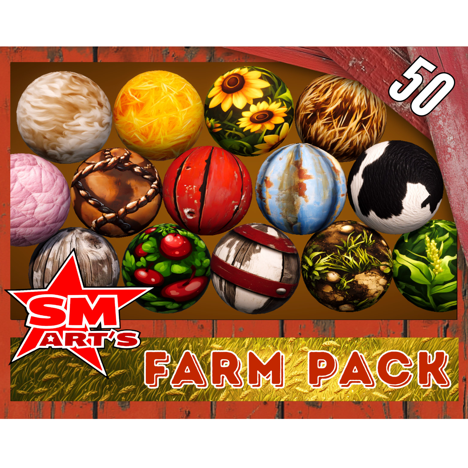 Farm Texture Pack – 50 High-Quality Stylized Materials by SM ART'S