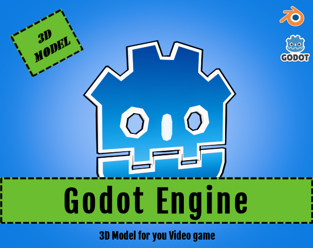 Godot 3D Logo for you video game by Zero
