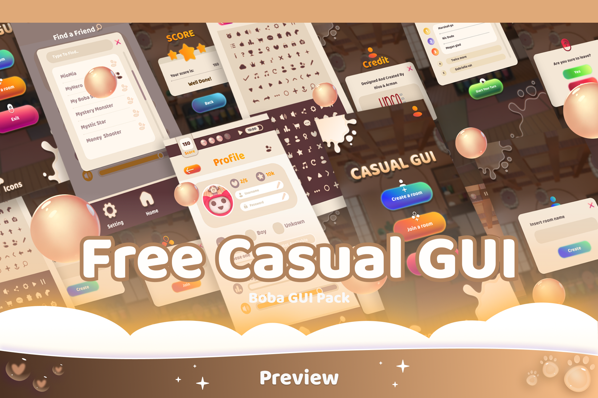 Free Casual GUI by Unco Games