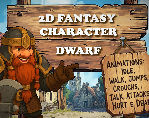2D Fantasy Character – Dwarf (Animated Sprite Pack) by NewWaiGames