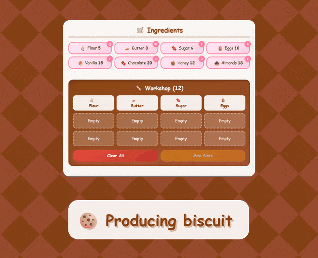 Producing biscuit by vibecoding
