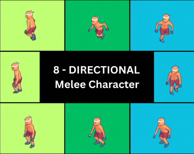 Free 8-Directional Melee Character by Hormelz