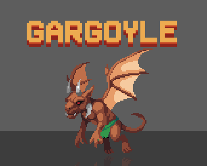Gargoyle 2D Pixel Art by Mattz Art