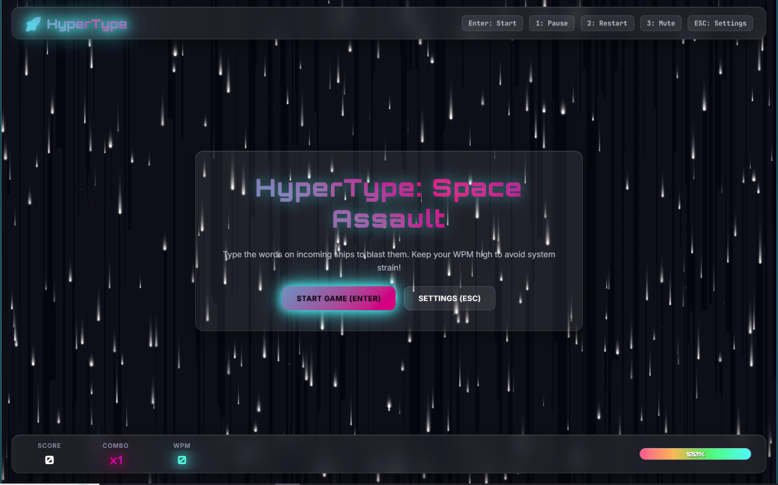 HyperType: Space Assault by Mohammad Sudais Falak