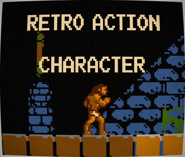 Retro Action Character by elesrech