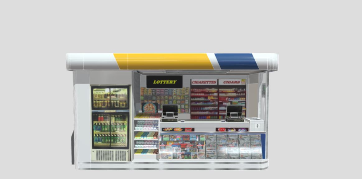 Convenience/store stand 3D game asset model by PineappleBang!