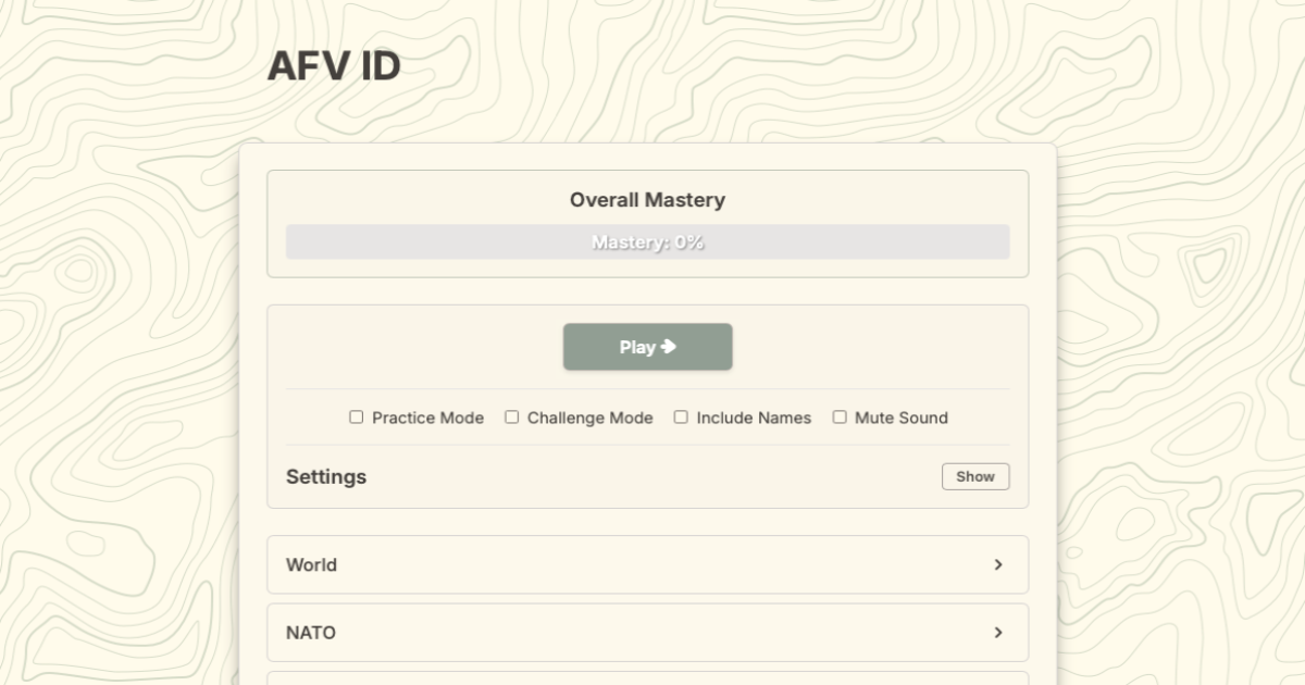 Armoured Fighting Vehicle Flashcards AFVid.app by akton89