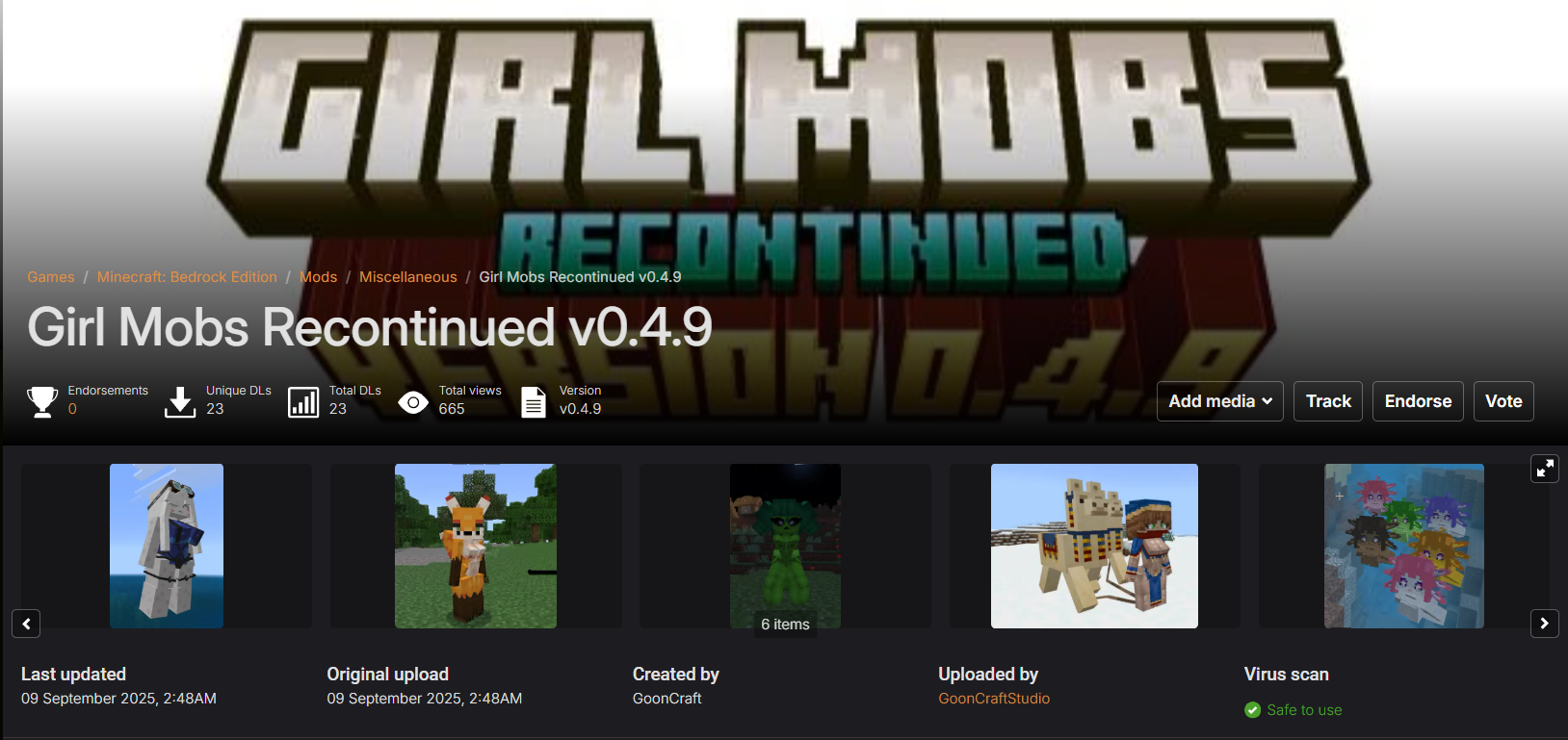 MCPE Mob Girls by AntiGM