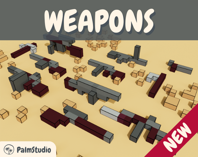 Voxel War Pack - Weapons by PalmStudio