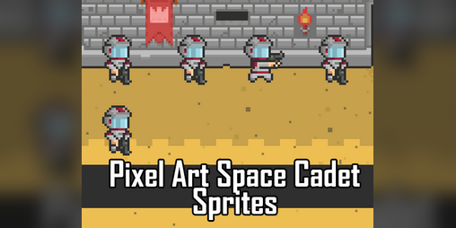 2D Pixel Art Space Cadet Sprites by Elthen's Pixel Art Shop