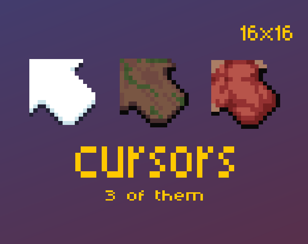 Pixel Cursors 16x16 by terapizza