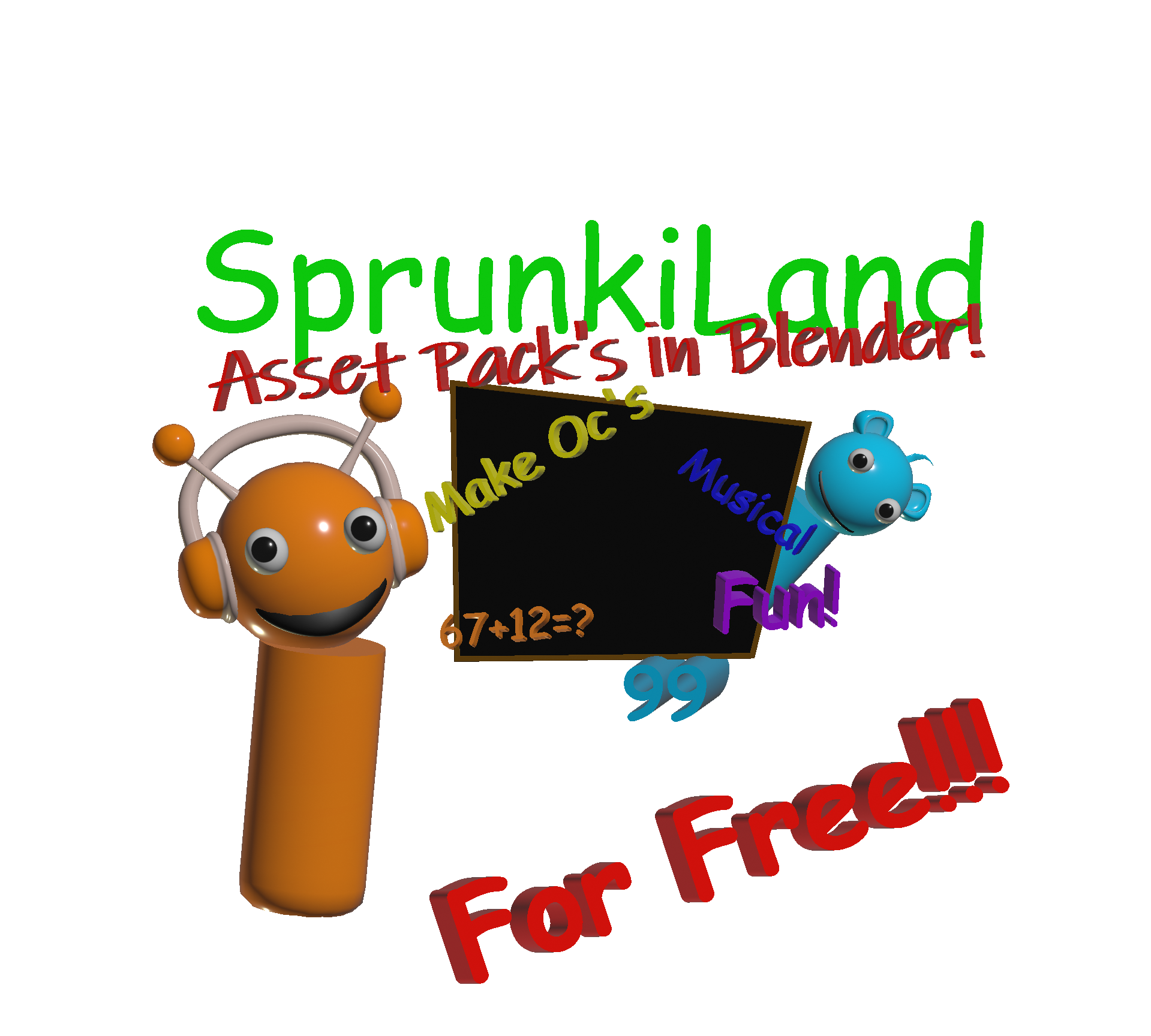 SprunkiLand Models - All Packs of Models (BLENDER ONLY) by Aron Studios