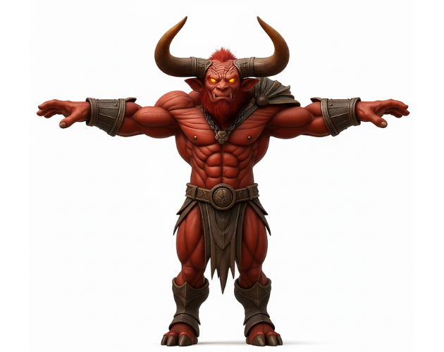 3D Minotaur Monster Character by LOKALGAMEDEV