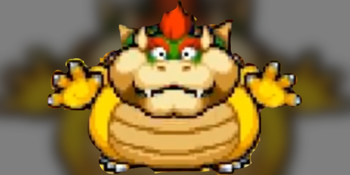 spinning fat bowser bouncing on the screen by Bowser Jr, Larry & Dottie