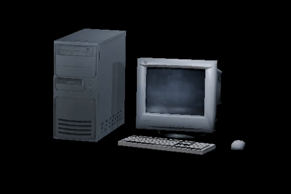 PS1/PSX retro PC/computer asset by Shayno