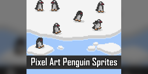 2D Pixel Art Penguin Sprites by Elthen's Pixel Art Shop