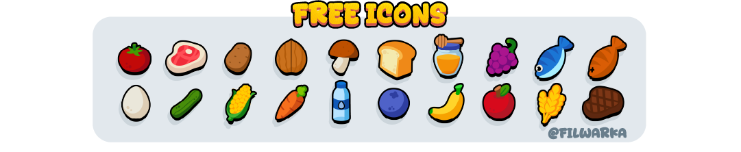2D Roblox Food Icons Asset by Filwarka
