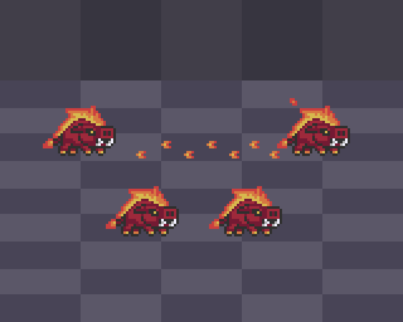2D Pixel Art Demon Piglet Sprites by Elthen's Pixel Art Shop