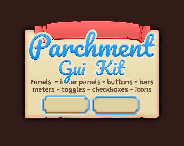 Parchment game user interface kit by Robert Brooks ...