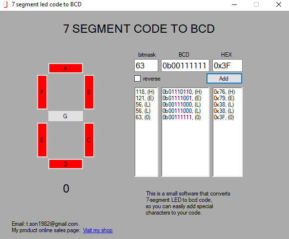 7 segment to hex, bcd - 7 segment to hex, bcd by Pham Thai Son