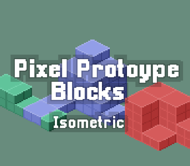 Pixel Isometric Prototype Blocks by adwitr