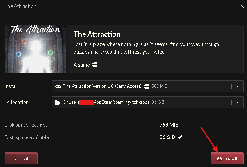 ITCH.IO App Installation Procedure - The Attraction community - itch.io