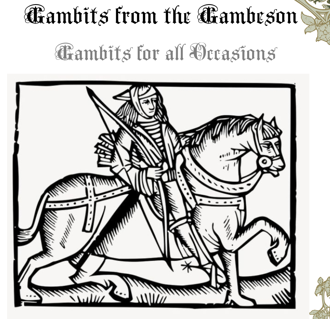 Gambits for all Occasions - Mythic Bastionland by zygrott24