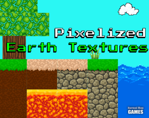 2D Pixelized Earth Texture Pack by NormalMap_Games