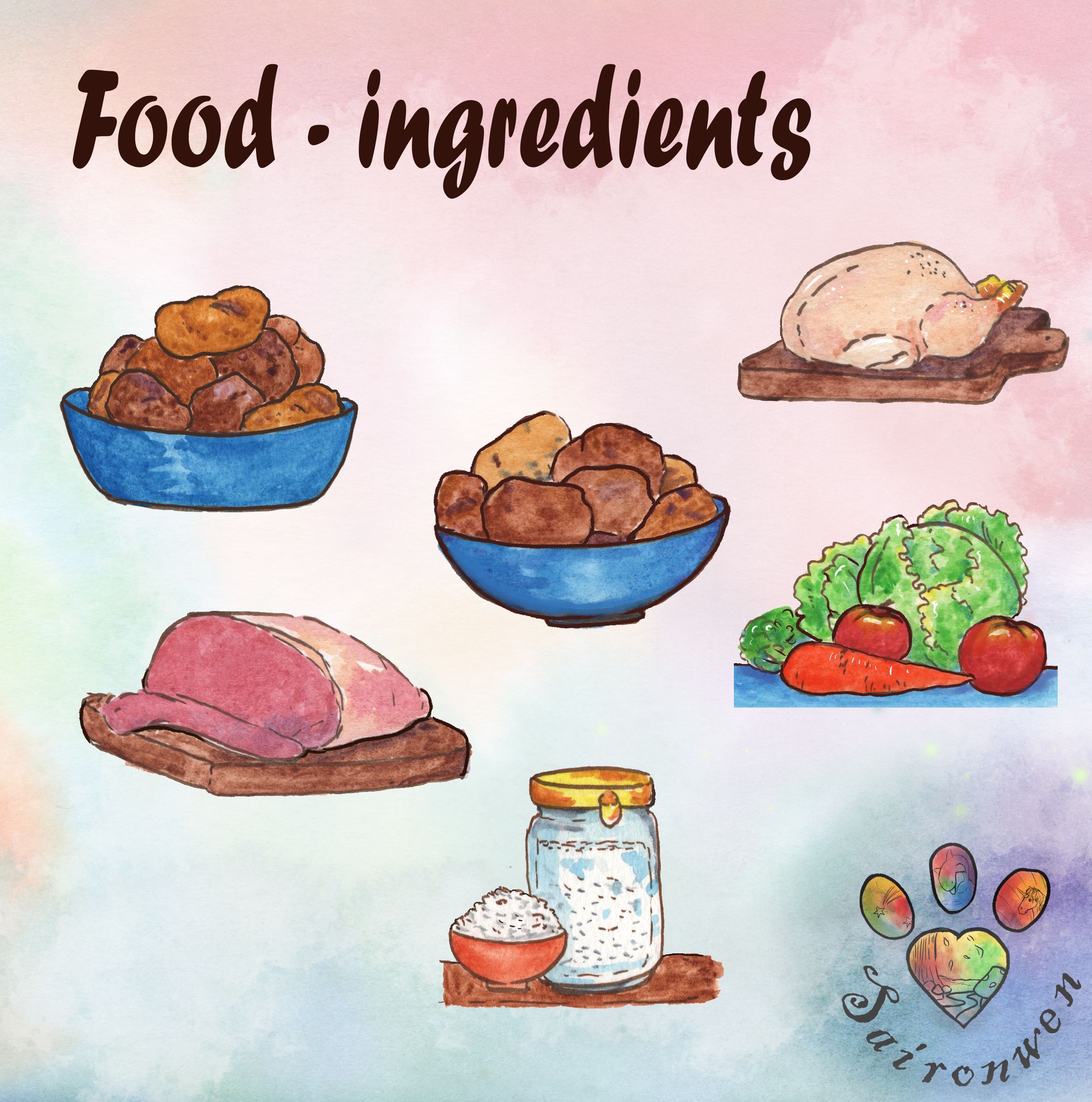 Food Illustrations by Saironwen