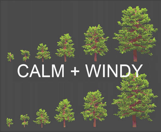 Oak Tree Pack - Looping animation + normal map by Aphyr