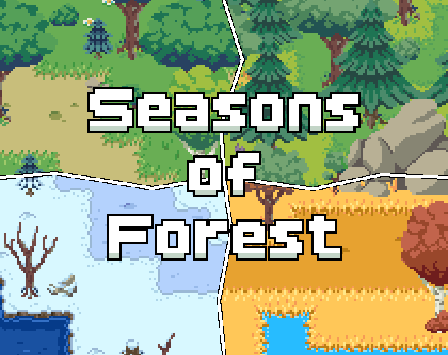 Seasons of Forest Tileset - Top Down [16x16] by inkBubi