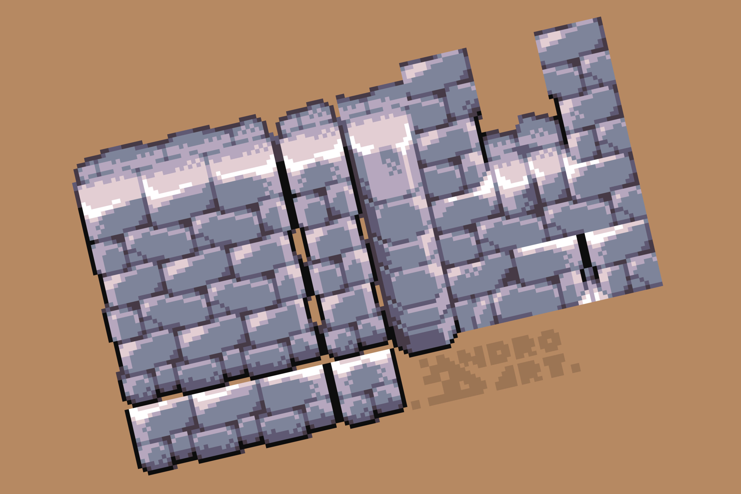 Platform TILESET - stone bricks by Andro Art - Pixel Artist