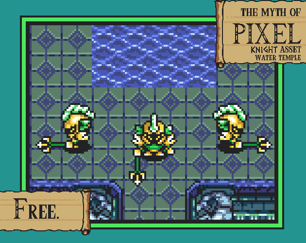 Myth of Pixel - (Free) Top Down Water Knight by Atari Boy
