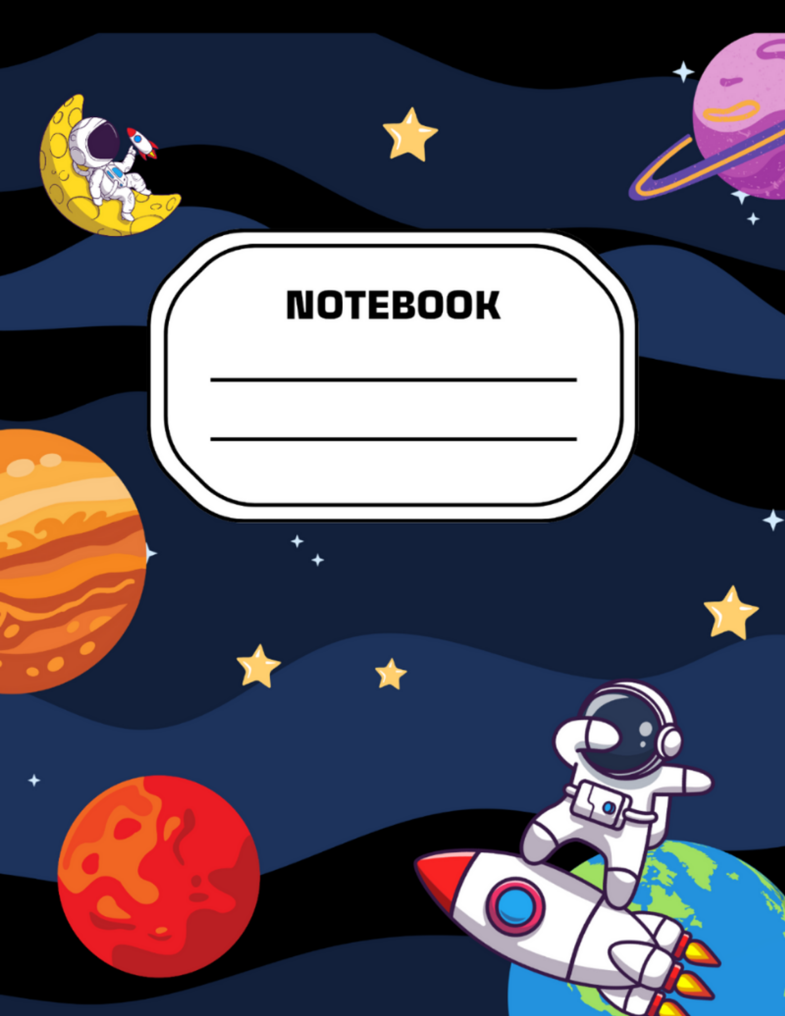 Flexi Space 🌌🚀 Digital Notebook by Diamond Carbon