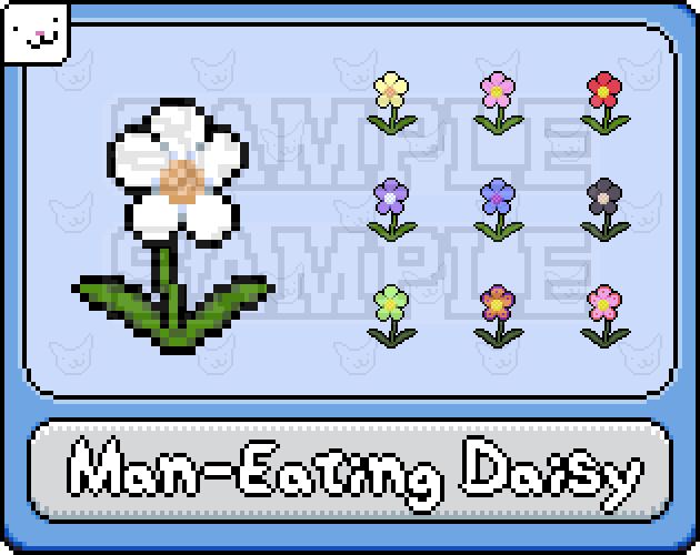 Man-Eating Daisy - Animated 2D Flower Enemy by DcaveDerps