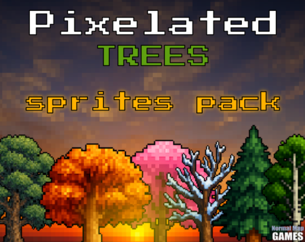 Pixelated Trees Sprites Pack by NormalMap_Games