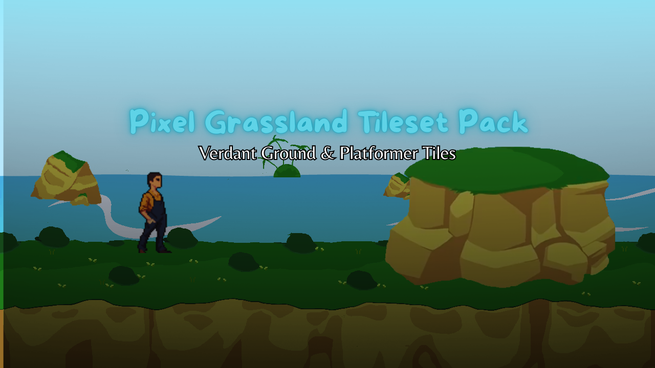 Pixel Grassland Tileset Pack – Verdant Ground & Platformer Tiles by Zii