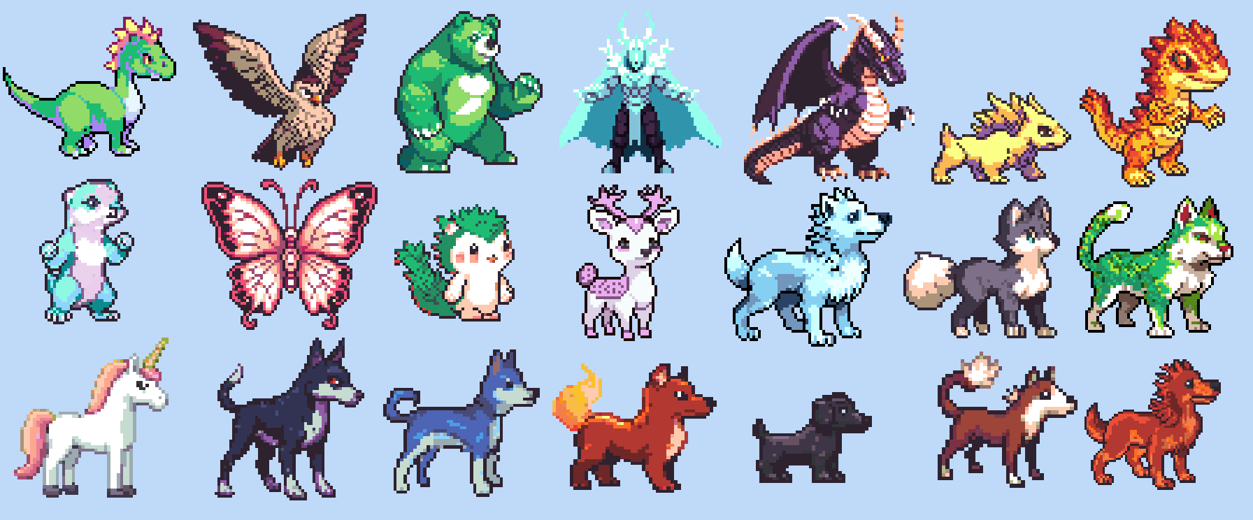 6 New Sprites Added - 70+ Creatures, 64x64, 2D, Various Creatures With ...