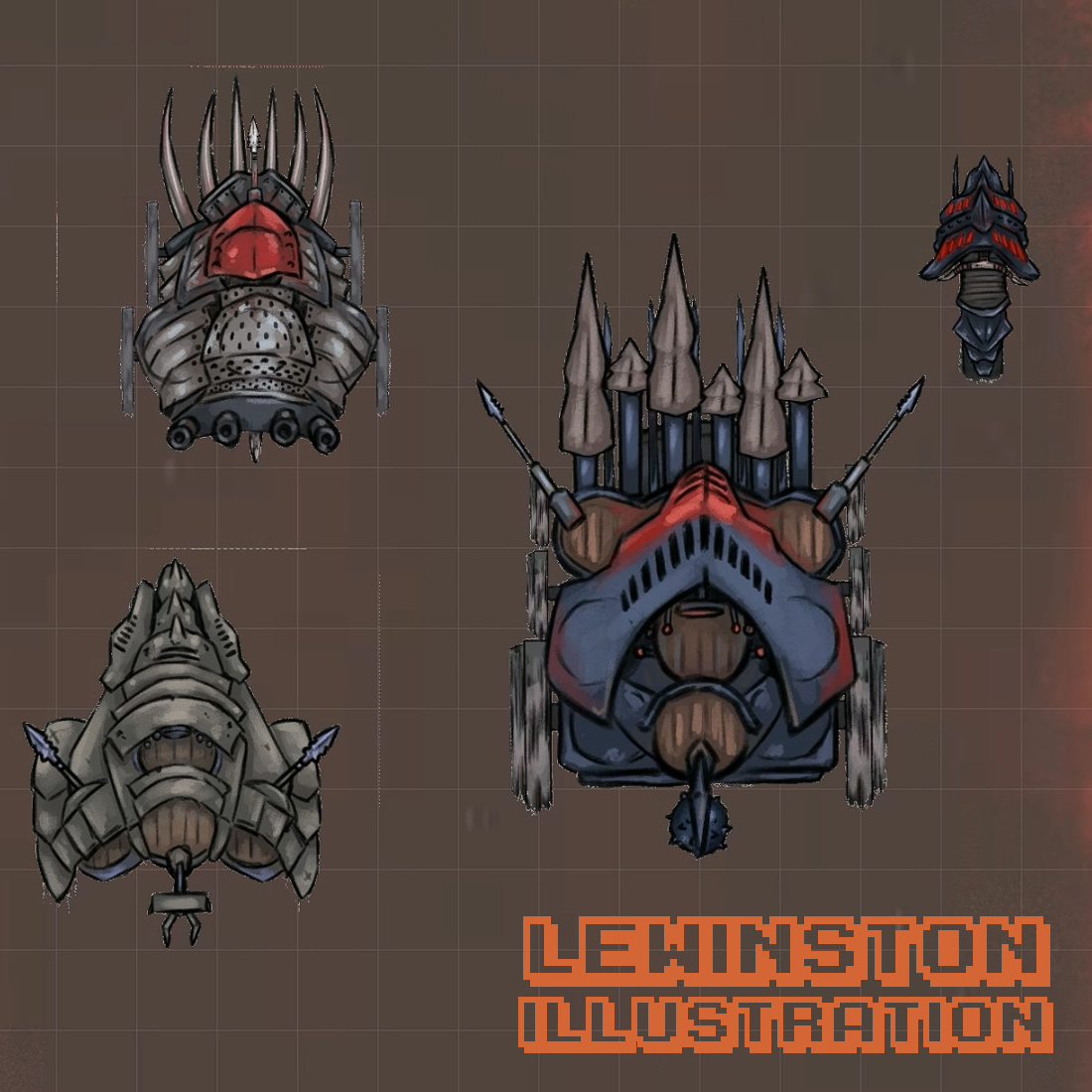 Avernus Animated Vehicles by Lewinston Illustration