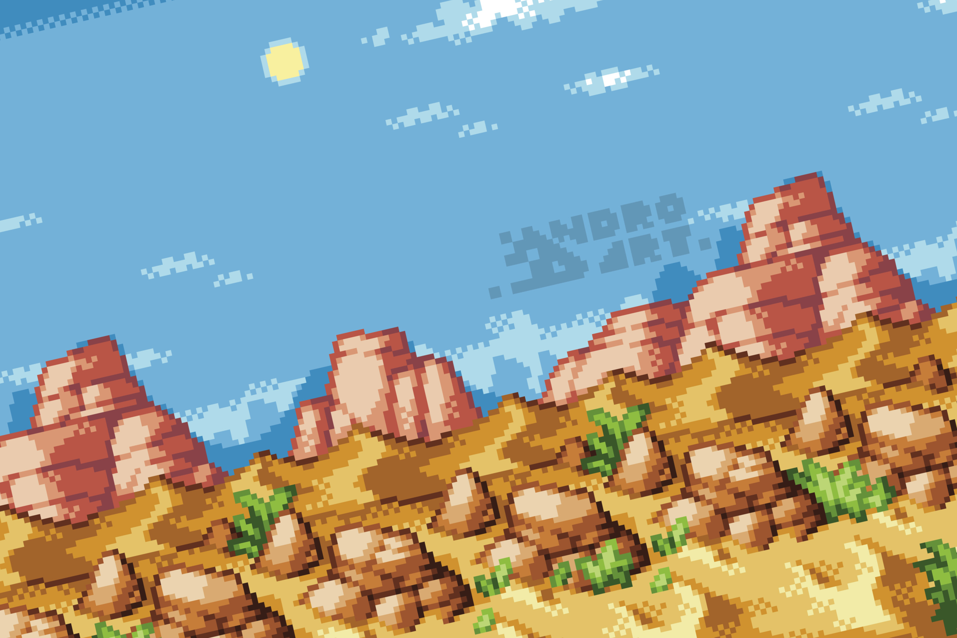 Background TILESET - Desert plains by Andro Art - Pixel Artist