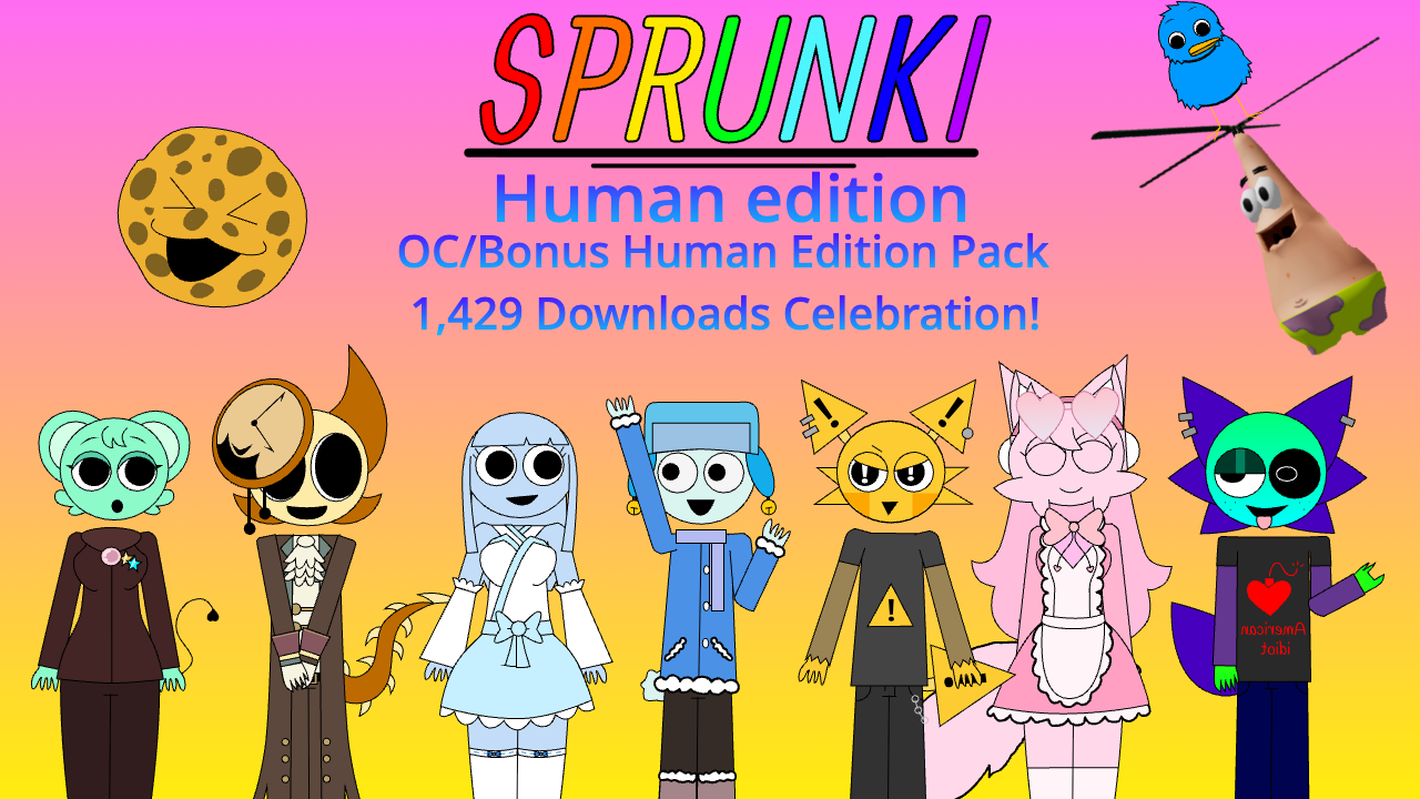 Sprunki OC/Bonus Human Edition Pack by MixTapeFan2016