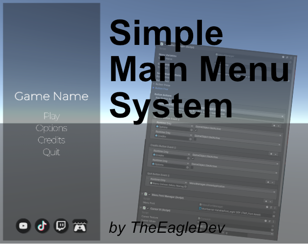 Simple Main Menu System by theeagledev
