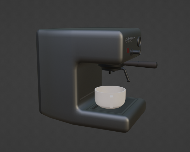 Low Poly Coffee Machine by Paper Kitty Games